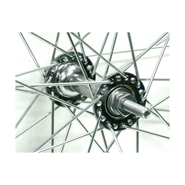 素材:アルミ仕様:ナットハブ　タイヤチューブ無スポーク:28本 #14 195/195バルブ穴:英 /米式特徴:軸長:145mm/エンド幅93mm