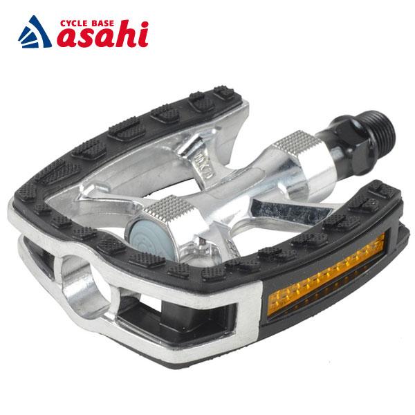 「あさひ」オンロードノンスリップペダル-I 革靴などでも滑りにくいノンスリップラバー採用 ブラック　