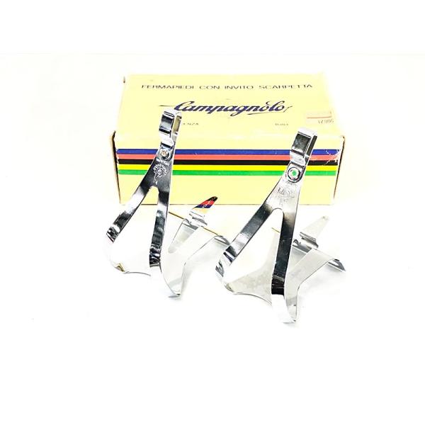 ■商品情報【商品種類】：ペダル【メーカー】：CAMPAGNOLO（カンパニョーロ)【モデル・型番】：FEAMAPIEDI CON INVITO SCARPETTA（鉄製 トゥクリップ)【参考価格】：-【重量】：-【状態レベル】：中古：S（ほ...
