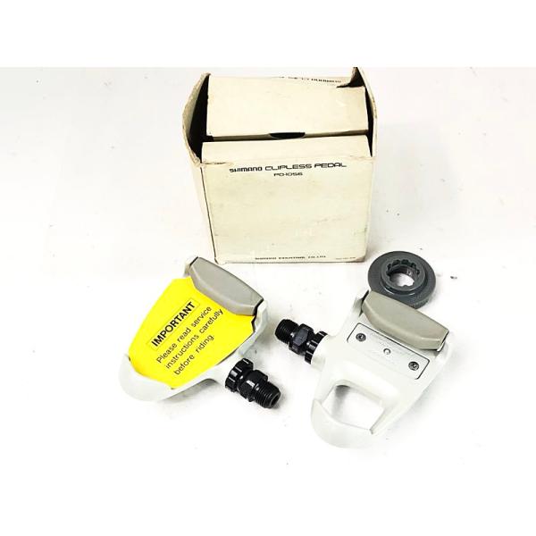 ■商品情報【商品種類】：ペダル【メーカー】：SHIMANO（シマノ)【モデル・型番】：CLIPLESS PEDAL PD-1056（クリップレスペダル)【参考価格】：-【重量】：-【状態レベル】：中古：S（ほぼ新品・新古未使用品）【必ずご確...