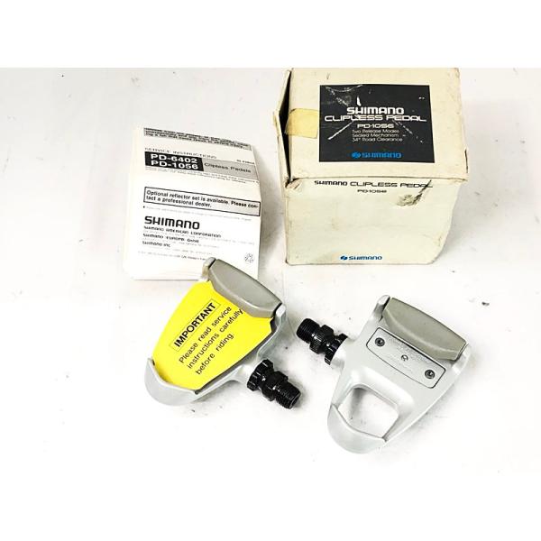 ■商品情報【商品種類】：ペダル【メーカー】：SHIMANO（シマノ)【モデル・型番】：CLIPLESS PEDAL PD-1056（クリップレスペダル)【参考価格】：-【重量】：-【状態レベル】：中古：S（ほぼ新品・新古未使用品）【必ずご確...