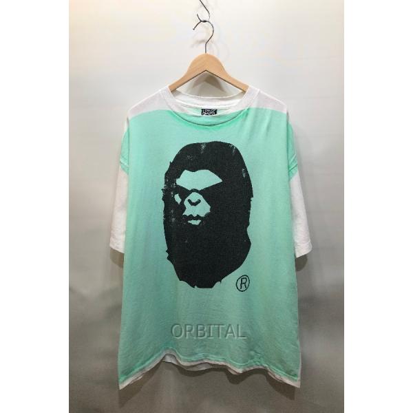 ■商品情報【タイトル】： セントマイケル SAINT Mxxxxxx ア ベイシング エイプ A BATHING APE BAPE_SS TEE ハンドプリント SM-HR1-0000-C34 25FW【参考価格】：36.000円 前後【ジ...