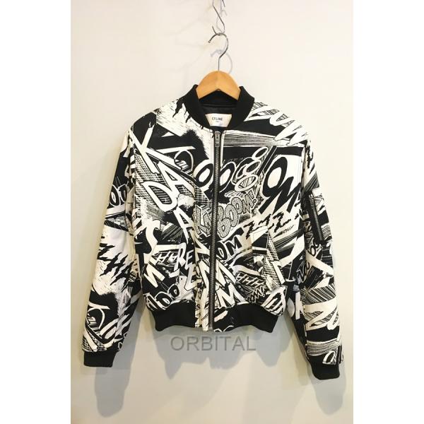 ■商品情報【タイトル】： CELINE x CHRISTIAN MARCLAY セリーヌ x クリスチャンマークレー ボンバージャケット 2W020474E メンズ M 美品【参考価格】：-【ジャンル】：プリントコットンツイル  ボンバージ...