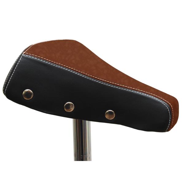 ステッチ入りツートンカラーの幼児自転車用サドルシートポスト：Φ25.4mm座面：約20×14cm14インチ・16インチ・18インチ等の幼児自転車向けです。適合をご確認下さい。