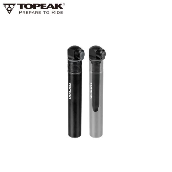 ミニポンプのシリンダー内部にタイヤレバーを備えた「ツー タイマー X」。ヘッド部は取り外してCO2インフレーターとしても使用可能。