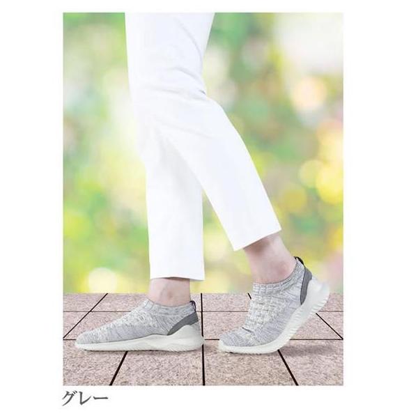 Mサイズのみの為特価販売中ハイパーストレッチシューズ【ノビック Novic】【カラー】グレー（灰色）【サイズ】Mサイズ：23〜23.5センチ歩行時の衝撃を吸収する厚底仕様しっかり厚底仕様だから踵の衝撃を吸収します。約１５０g（Mサイズ片足）...