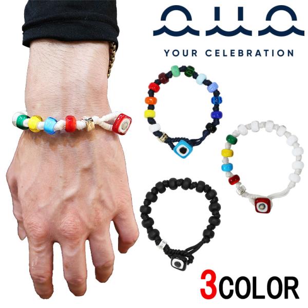 ■ブランドBracciale Aua■アイテム名ブレスレット■スタイルaua51-307■カラーCol：NAVY　Col：WHITE　Col：BLACK■サイズ【単位】:cmF / 長さ:約22.5cm ■商品説明ワックス加工されたポリエス...
