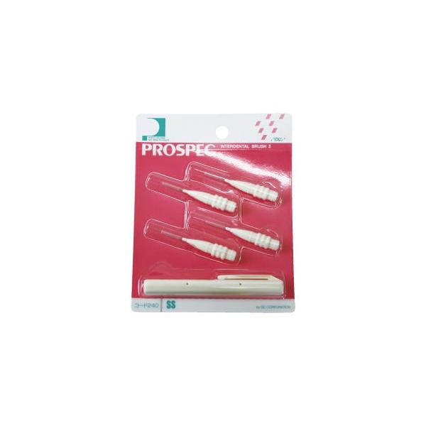 G.C.プロスペック 歯間ブラシIIPROSPEC INTERDENTAL BRUSH II歯ブラシだけでは磨きにくい歯間部を容易にブラッシングネックは曲げに強く耐久性抜群の軟性樹脂でカバー。臼歯の歯間にもラクに届きます。包装は、「歯間ブラ...