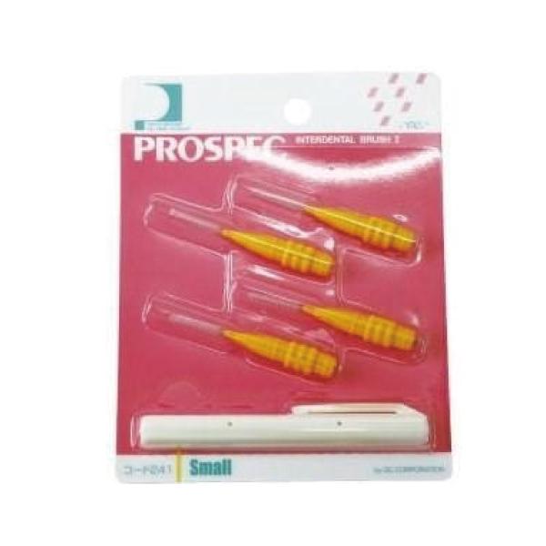 G.C.プロスペック 歯間ブラシIIPROSPEC INTERDENTAL BRUSH II歯ブラシだけでは磨きにくい歯間部を容易にブラッシングネックは曲げに強く耐久性抜群の軟性樹脂でカバー。臼歯の歯間にもラクに届きます。包装は、「歯間ブラ...