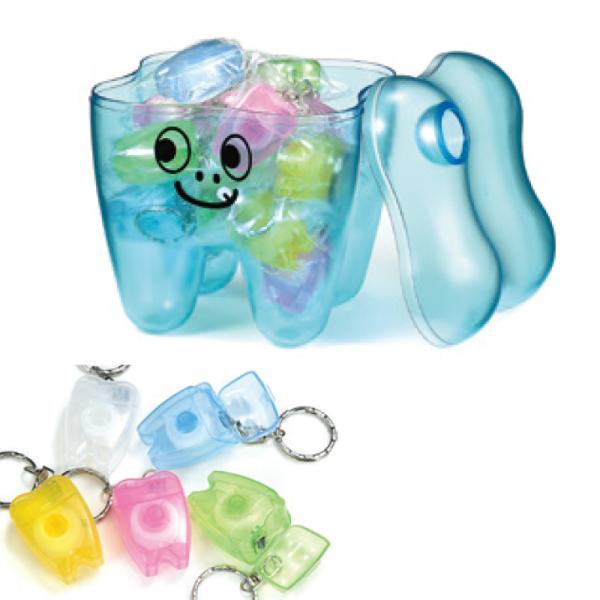 小さくてかわいいフロスキーホルダーとディスプレイケース付きフロスは実際に使用する事が出来ますので外出中いつでも歯間清掃をする事ができます。【サイズ】ケース：Ｗ115×Ｄ115×143mmフロスキーホルダー：Ｗ26×Ｄ16×Ｈ38mm【内容量...