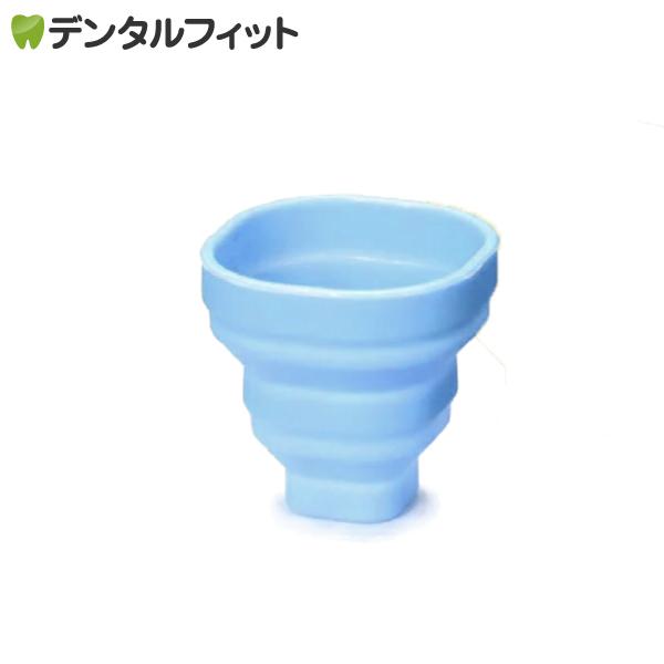 コンパクトに小さくたためるシリコン製コップです。外出時の歯みがき時、薬を飲むとき等に便利です。レジャーやスポーツ後にもオススメ【カラー】ブルー【材質】シリコンゴム