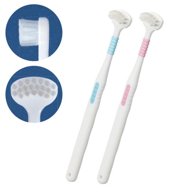 口臭ケアに！しなるネックの舌ブラシ■特長・しなるネックがブラシ圧を調整し、必要以上に舌に負担をかけず嘔吐反射を軽減するやさしい設計。・ドーム型にカットした超やわらか密集毛が舌にやさしくフィット。口臭の主な原因となる舌の汚れを落とします。・お...