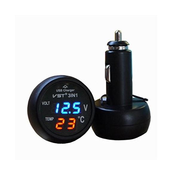 車の電圧を計測して、過度用電を防ぎます。車内温度を計り、迅速に携帯電話を充電。温度センサヘッド付き、簡単に曲がり、隠し対応乗用車、SUVS、トラック、バスなどの12V/24Vバッテリーに適用します。◆測定温度：-9-80℃◆◆入力電圧：12...