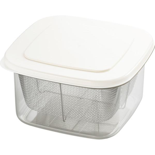 本商品は包装、熨斗は未対応です。受注後、出荷予定日をご連絡させていただきます。■商品について:容量＝約１．９ｌ■説明：保存はもちろん、ザル付なので水切りにも使える便利な容器。ザルを外せばフタをしたまま電子レンジに使えます。冷蔵庫内のスペース...