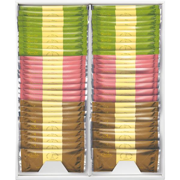 本商品は包装、熨斗は未対応です。受注後、出荷予定日をご連絡させていただきます。■商品について:ミルク・苺・抹茶×各１６■説明：サクッと軽い食感のワッフルクッキーに、３種類のチョコをコーティング。