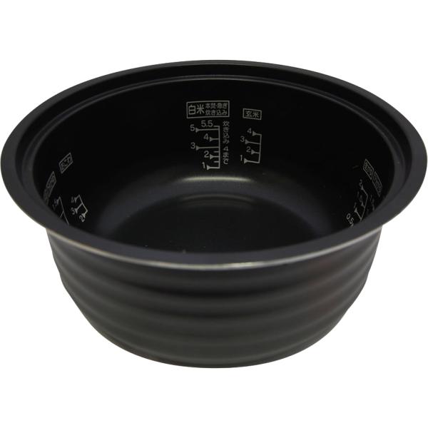お米を入れるお釜です。◇＜サイズ＞直径252mm×高さ113mm◇内面　＜色＞黒　＜材質＞フッ素樹脂加工◇外面　＜色＞黒　＜材質＞耐熱塗装◇適応機種RR-055MST2(DB)、RR-055MST2(PS)077231000