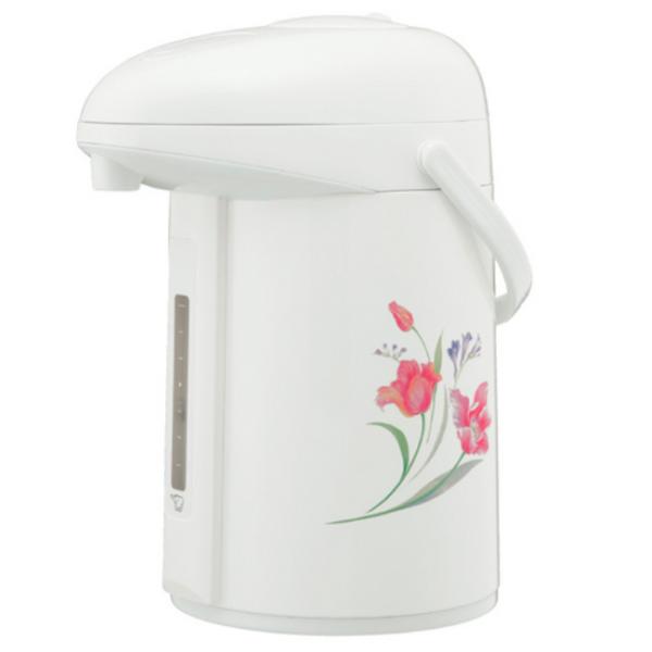 かる〜い力でラクラク給湯。■まほうびんだから一年中使えて、しかも省エネ！■夏はひんやり、冬はあったかキープ。「一年中使えるガラスマホービン」■軽く押すだけ！「らくらく給湯」■水量が見えるから便利！「みェ〜る」■コーヒー・紅茶・お茶もOK！に...