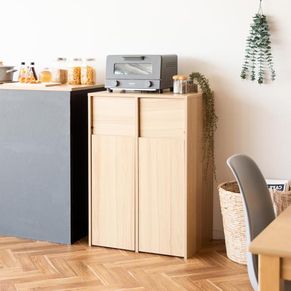 ※当商品は代金引換をご利用頂く事が出来ません。買い物かごのお支払方法にて代金引換をお選び頂かない様お願い申し上げます。インテリアに溶け込む木目調デザインキャスター付き分別ダストボックスゴミ箱に見えないスタイリッシュなデザインでお部屋に溶け込...