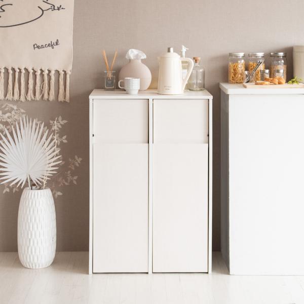 ※当商品は代金引換をご利用頂く事が出来ません。買い物かごのお支払方法にて代金引換をお選び頂かない様お願い申し上げます。インテリアに溶け込む木目調デザインキャスター付き分別ダストボックスゴミ箱に見えないスタイリッシュなデザインでお部屋に溶け込...