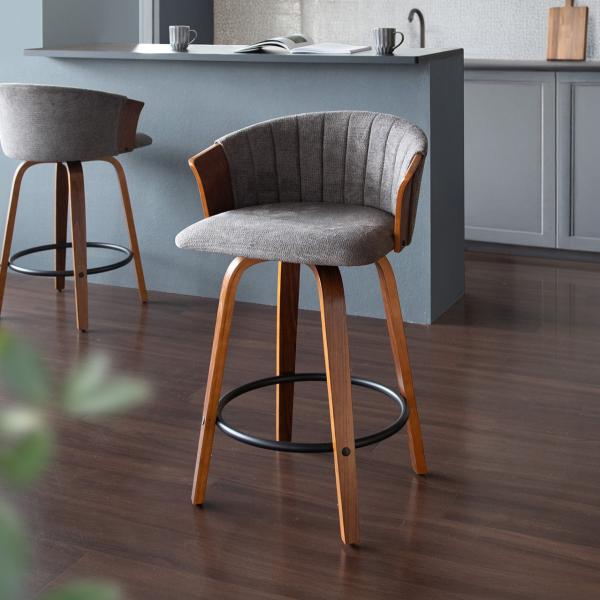 ※当商品は代金引換をご利用頂く事が出来ません。買い物かごのお支払方法にて代金引換をお選び頂かない様お願い申し上げます。身体を包み込む背もたれと優しいファブリックが特徴のバーチェア『Litas（リータス）』■身体にフィットするフォルムでゆった...