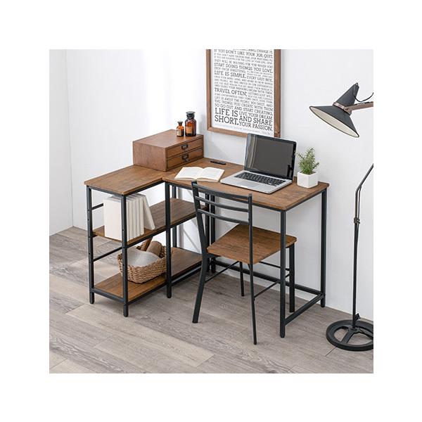 ※当商品は代金引換をご利用頂く事が出来ません。買い物かごのお支払方法にて代金引換をお選び頂かない様お願い申し上げます。デスク・チェア・3段ラックの3点セット。デスクとラックは高さが同じなので広い作業スペースとして使ったり、別々にシリーズ家具...