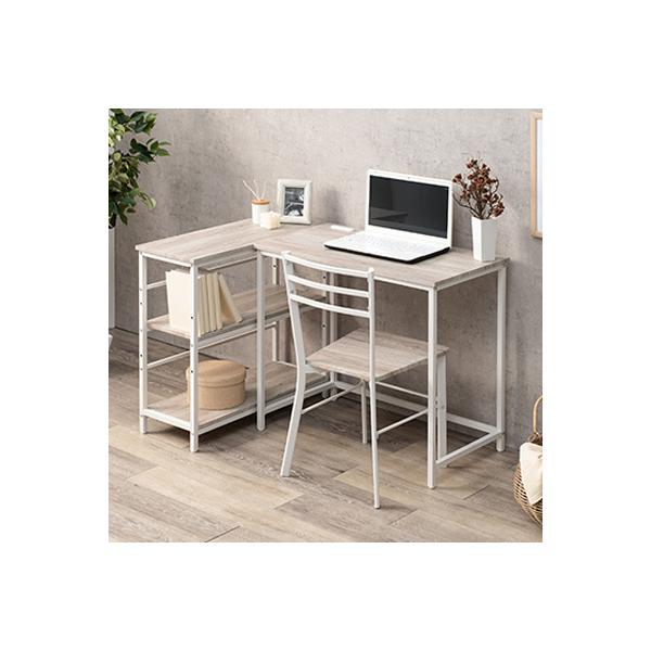 ※当商品は代金引換をご利用頂く事が出来ません。買い物かごのお支払方法にて代金引換をお選び頂かない様お願い申し上げます。デスク・チェア・3段ラックの3点セット。デスクとラックは高さが同じなので広い作業スペースとして使ったり、別々にシリーズ家具...