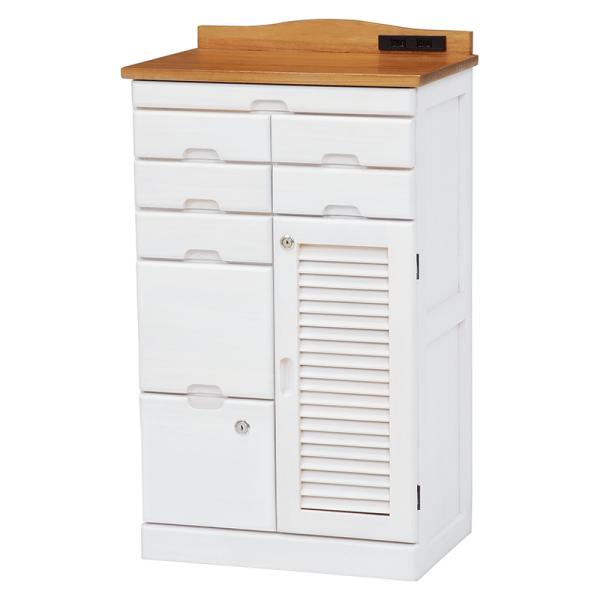 ※当商品は代金引換をご利用頂く事が出来ません。買い物かごのお支払方法にて代金引換をお選び頂かない様お願い申し上げます。■多引き出しのFAX台■隠しキャスターがついているので移動もラク■鍵付き◇サイズ：(約)幅48×奥行32×高さ83cm◇主...