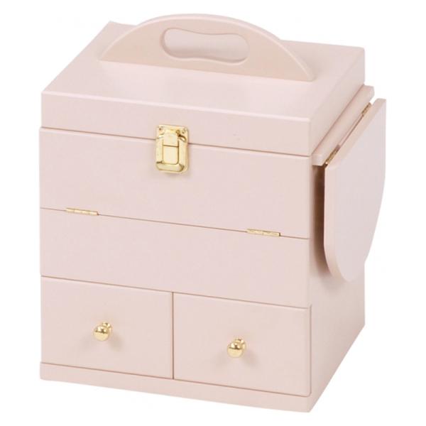 ※当商品は代金引換をご利用頂く事が出来ません。買い物かごのお支払方法にて代金引換をお選び頂かない様お願い申し上げます。■三面鏡がついた大容量のコスメボックス。サイドにバタフライ式のミニテーブルも付いています◇サイズ：(約)幅26×奥行19×...