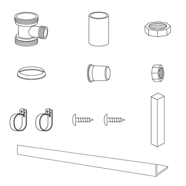 ※当商品は代金引換をご利用頂く事が出来ません。買い物かごのお支払方法にて代金引換をお選び頂かない様お願い申し上げます。キッチンのシンク下に食洗器を後付けするために必要な排水部材などのセットです。■化粧板や補強板は含まれていません。◇排水チー...