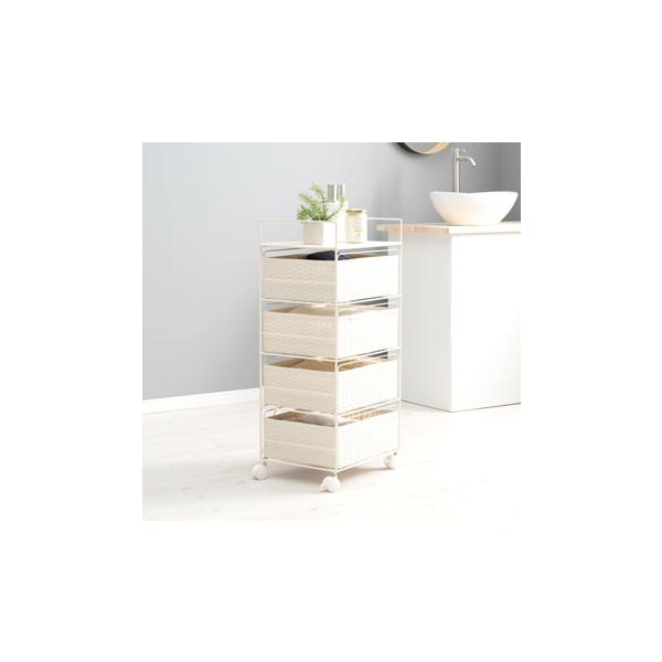 ※当商品は代金引換をご利用頂く事が出来ません。買い物かごのお支払方法にて代金引換をお選び頂かない様お願い申し上げます。取っ手を持って引出しを運べるので洗濯物の収納や片付けが効率的に。樹脂製なのでお手入れしやすいランドリー収納です。■手軽に使...