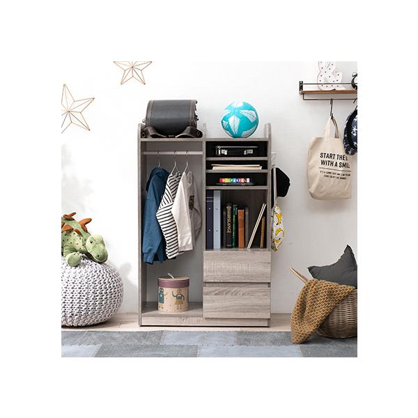 ※当商品は代金引換をご利用頂く事が出来ません。買い物かごのお支払方法にて代金引換をお選び頂かない様お願い申し上げます。ランドセルと一緒に制服や帽子などの学用品を収納できるランドセルラック■トップにランドセル、ハンガーに制服、可動棚に教科書、...