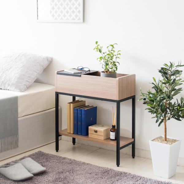 ※当商品は代金引換をご利用頂く事が出来ません。買い物かごのお支払方法にて代金引換をお選び頂かない様お願い申し上げます。収納ラックがついた可愛い黒猫のサイドテーブル観葉植物も雑貨も置けるプランターサイドテーブル■魅せる＋置けるボタニカルテーブ...