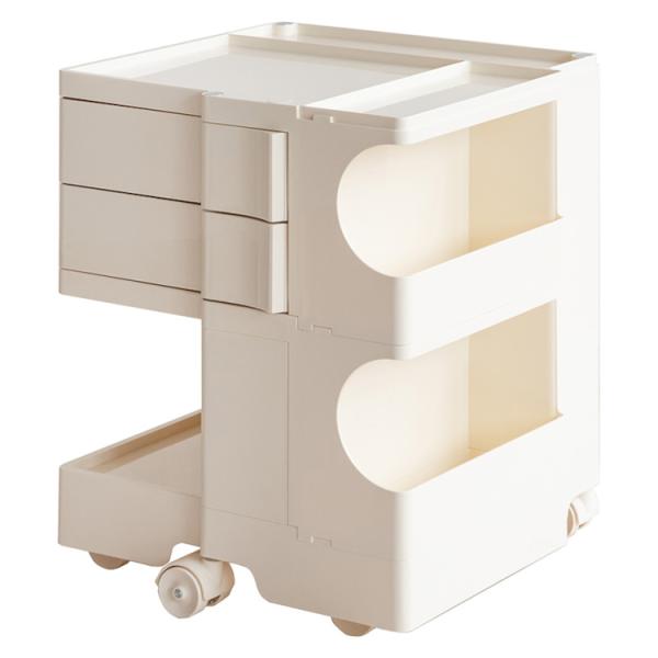 ※当商品は代金引換をご利用頂く事が出来ません。買い物かごのお支払方法にて代金引換をお選び頂かない様お願い申し上げます。デザイン性×機能性に優れた、キャスター付き四面収納ワゴン■こちらの商品のお色は【クリーム】になります。■置きやすい仕切り付...