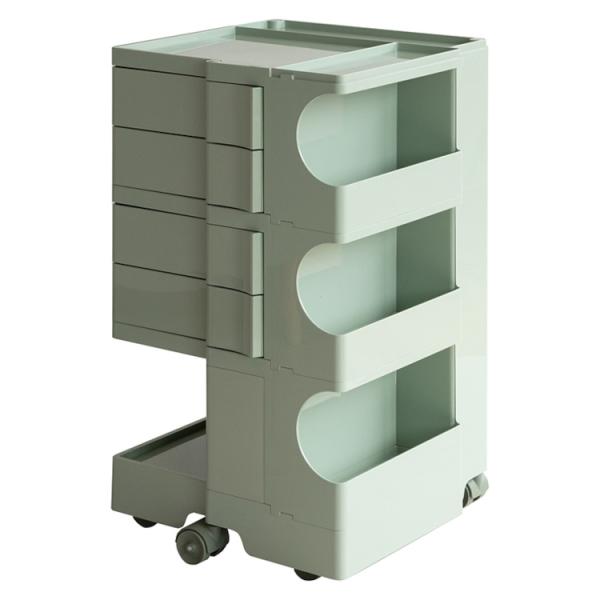 ※当商品は代金引換をご利用頂く事が出来ません。買い物かごのお支払方法にて代金引換をお選び頂かない様お願い申し上げます。デザイン性×機能性に優れた、キャスター付き四面収納ワゴン■こちらの商品のお色は【ライトグリーン】になります。■置きやすい仕...