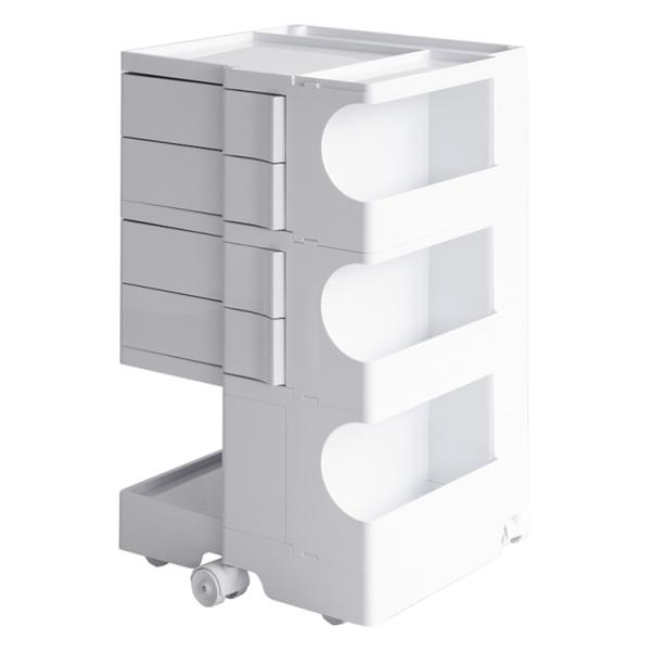 ※当商品は代金引換をご利用頂く事が出来ません。買い物かごのお支払方法にて代金引換をお選び頂かない様お願い申し上げます。デザイン性×機能性に優れた、キャスター付き四面収納ワゴン■こちらの商品のお色は【ホワイト】になります。■置きやすい仕切り付...