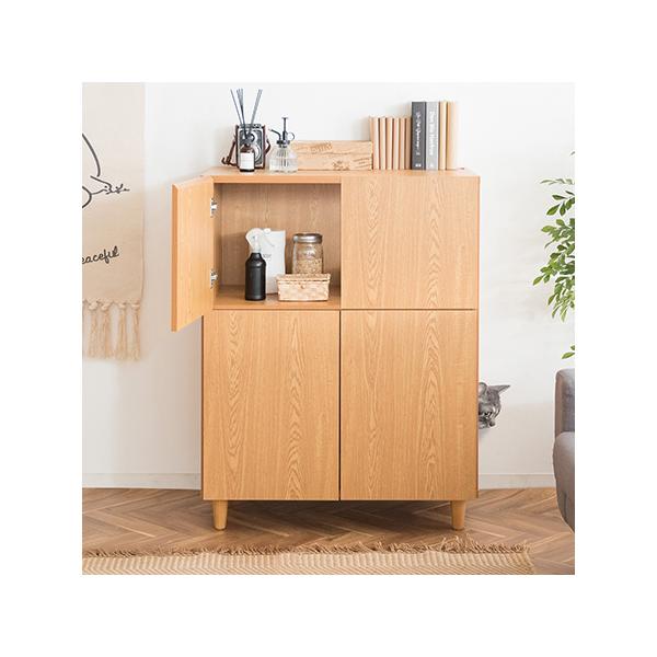 ※当商品は代金引換をご利用頂く事が出来ません。買い物かごのお支払方法にて代金引換をお選び頂かない様お願い申し上げます。猫用トイレを見映え良く隠してくれるキャットトイレクローゼット『Galetta（ガレッタ）』上品な木目とシンプルなデザインで...