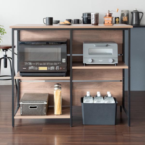 ※当商品は代金引換をご利用頂く事が出来ません。買い物かごのお支払方法にて代金引換をお選び頂かない様お願い申し上げます。キッチンのゴミ箱や家電をまとめて収納できる■こちらの商品のお色は【ブラウン】になります。■可動棚付きの天板下収納スペース■...