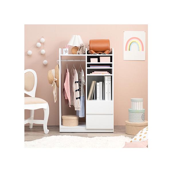 ※当商品は代金引換をご利用頂く事が出来ません。買い物かごのお支払方法にて代金引換をお選び頂かない様お願い申し上げます。ランドセルと一緒に制服や帽子などの学用品を収納できるランドセルラック■トップにランドセル、ハンガーに制服、可動棚に教科書、...