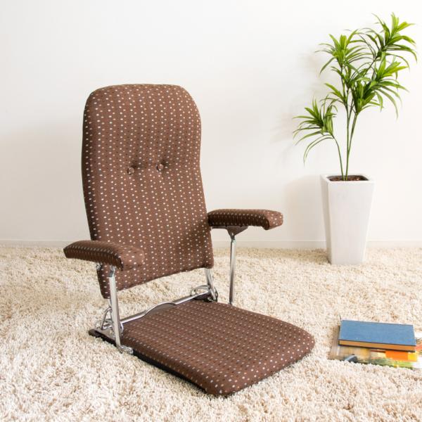 ※当商品は代金引換をご利用頂く事が出来ません。買い物かごのお支払方法にて代金引換をお選び頂かない様お願い申し上げます。安心の日本製肘置き付き折りたたみ座椅子■持ち運びに便利な薄型折りたたみ式お家の中での移動や来客の際に、折りたたんで運んでサ...