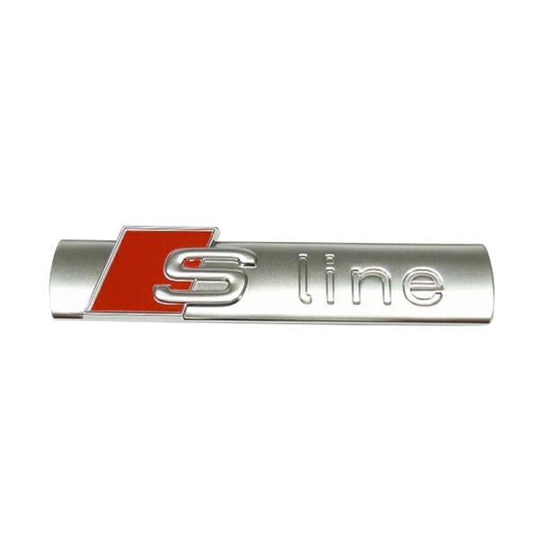 AUDI純正"S-line"エンブレムW：72mm H：16mm（最大部）シール貼り付けです。