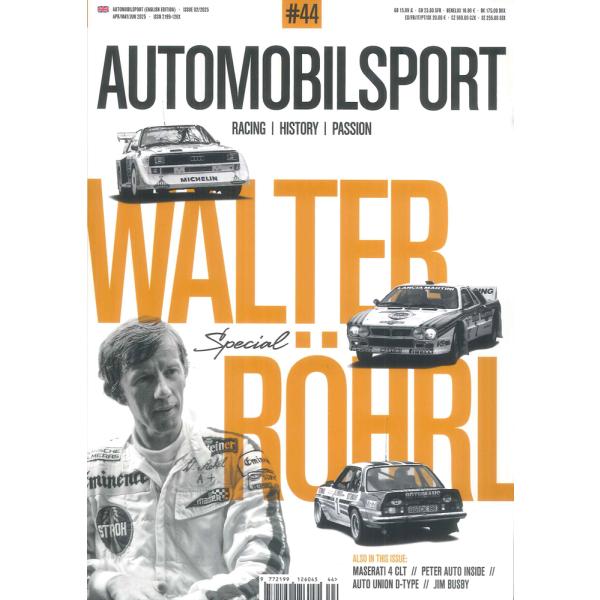 『AUTOMOBILSPORT #44』は、ドイツの伝説的ラリードライバー、ヴァルター・ロールを特集した特別号です。彼のキャリアを詳細に追い、1971年から1992年までの競技人生を振り返ります。フォードやオペルでの初期の成功から始まり、シ...