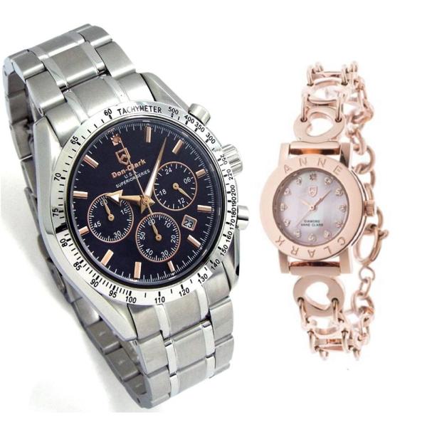 【発売日：2019年07月03日】[アン＆ダンクラーク]ペアーモデル　 ☆メンズモデル(Don Clark DM2057)　タキメーター クロノグラフ S.EPSON(セイコー) 製ムーブメント搭載 サファイアガラス 天然黒シェル文字盤 1...