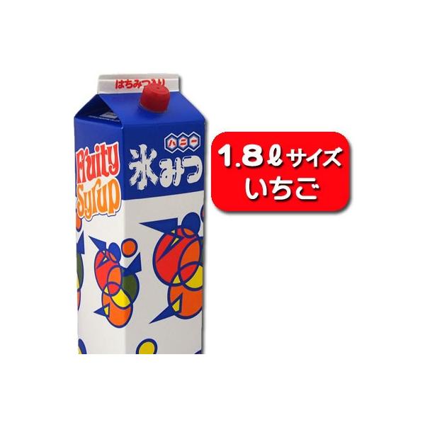【業務用】氷みつ1.8L〈いちご〉　　　　｛かき氷　シロップ　ハニー　業務用　大容量　夏祭り　お祭り　縁日　屋台　イベント　バザー｝