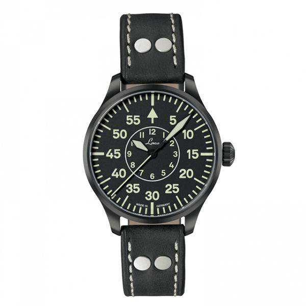 メーカー：Laco ラコ　製品名（メーカー型番）：861992　JANコード：4562424822805　ケースサイズ：直径39mm/厚み11.55mm　ケース：ステンレススティール (PVDブラック)　ストラップ素材：カーフレザー (ブラ...