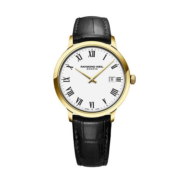 メーカー：RAYMOND WEIL レイモンド ウェイル　製品名：5485-PC-00300　キャリバー：クオーツ　ケースサイズ：39mm 厚さ: 7.89mm　ケース素材：ステンレススティール（イエローゴールドPVD加工）　防水：50m/...