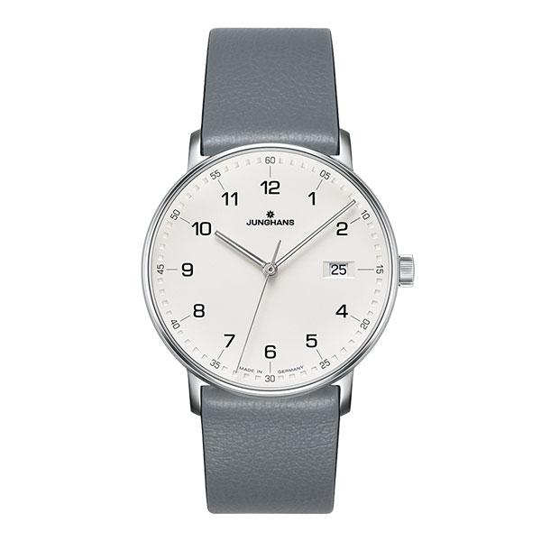 メーカー：JUNGHANS ユンハンス　製品名：041-4885-00　防水：5気圧防水　ケースサイズ： 横（リューズ含めず）×縦×厚み：約φ39.3×D7.1mm（リューズ除く）　バンド素材：カーフレザー　ガラス素材：サファイアクリスタル...