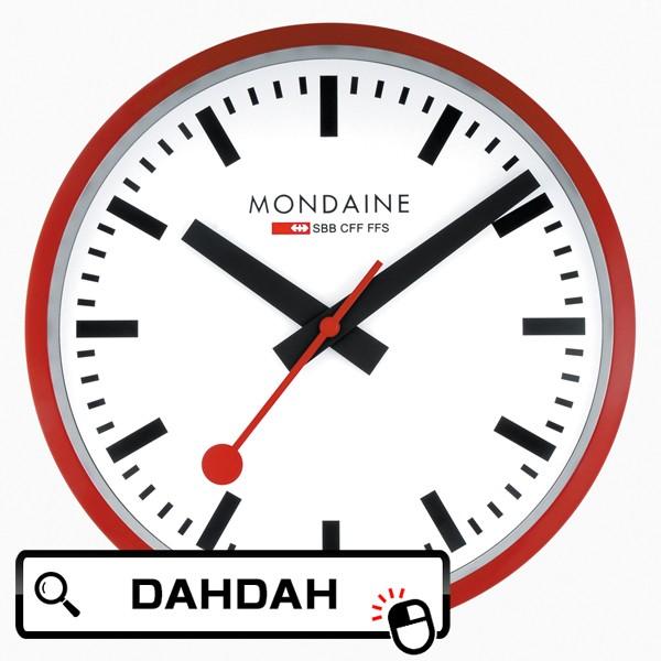 メーカー：MONDAINE モンディーン製品名：A990.CLOCK.11SBCシリーズ：ウォールクロック レッド生産国：-防水性：非防水ケース素材/風防素材：SS/ミネラルガラスケース厚/ケース径：42mm/250mm重量：820gストラ...
