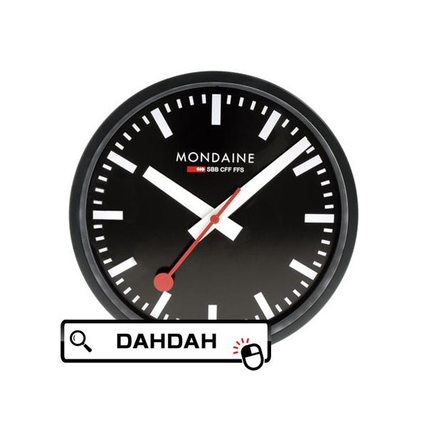 メーカー：MONDAINE モンディーン　製品名：A990.CLOCK.64SBB　ケース径：250ｍｍ　ケース素材：アルミ　820ｇ　クオーツ　非防水　風防：強化ミネラルガラス　メーカー保証1年間　