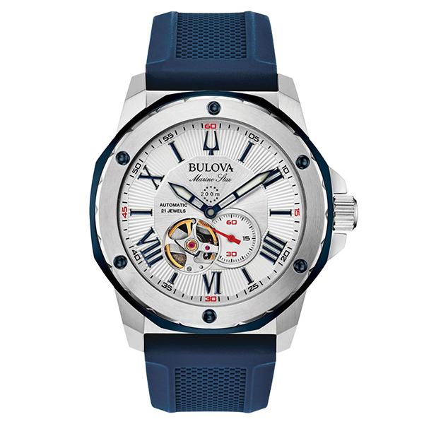 メーカー：BULOVA ブローバ　製品名（メーカー型番）：98A225　JANコード：7613077566732　ムーヴメント：自動巻き／42時間パワーリザーブ　ケース素材：ステンレススチール（ステンレス＋ブルーPVD）　ストラップ素材：シ...