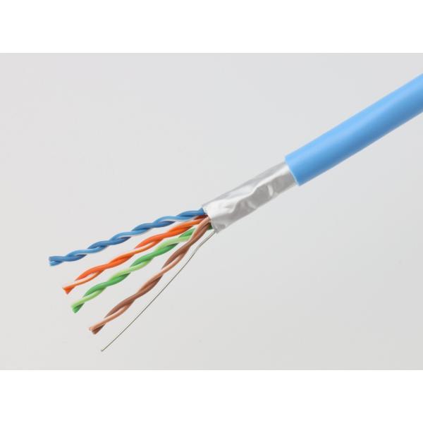 日本製線1Gbps伝送対応 Cat.5e F/UTP 一括遮蔽シールドケーブル色及び長さの指定を行って下さい。オプションでコネクタ圧着加工を行います。